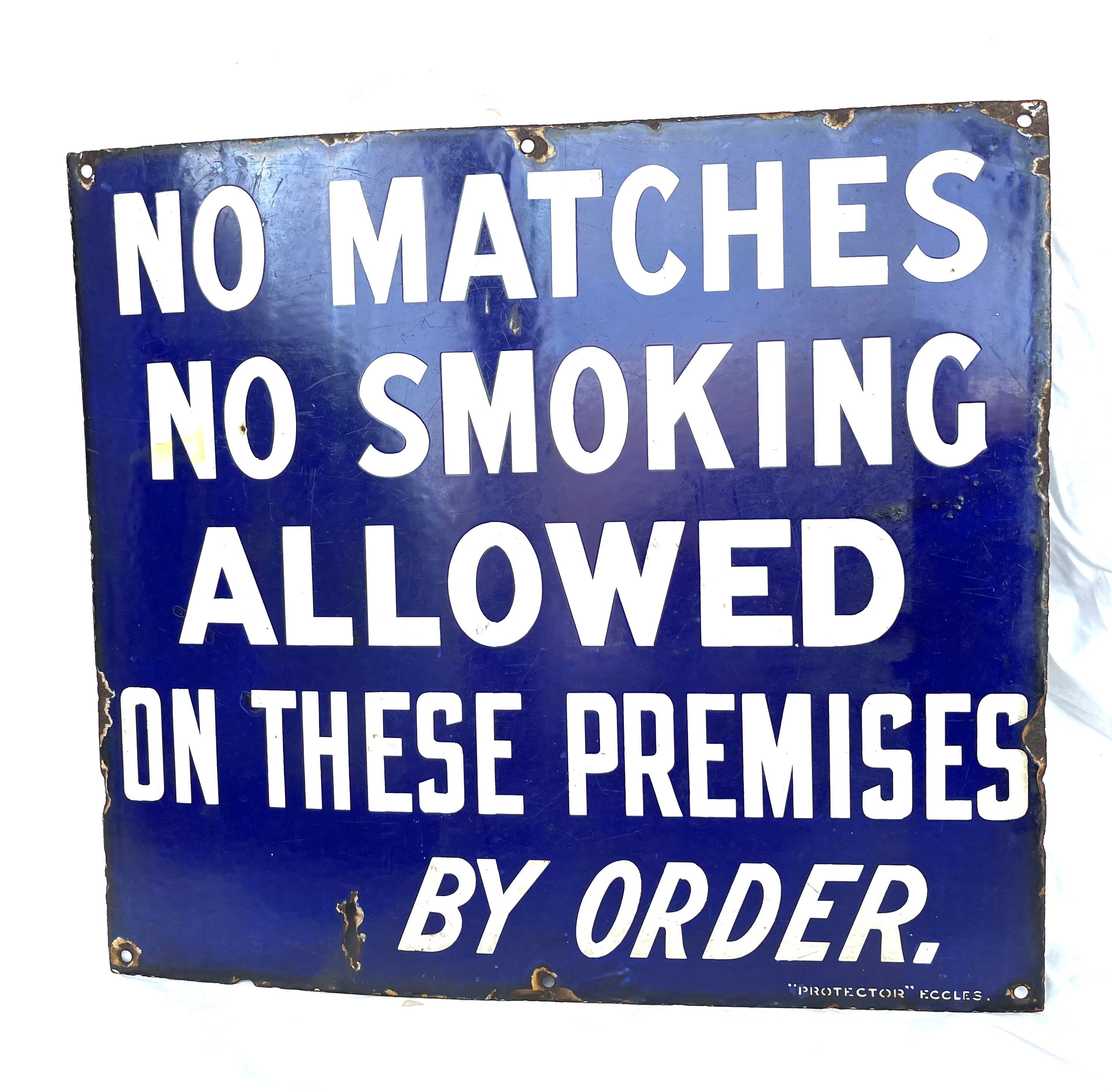 Original WW1 British Enamel Sign from Cotton Powder Mills Faversham, K ...