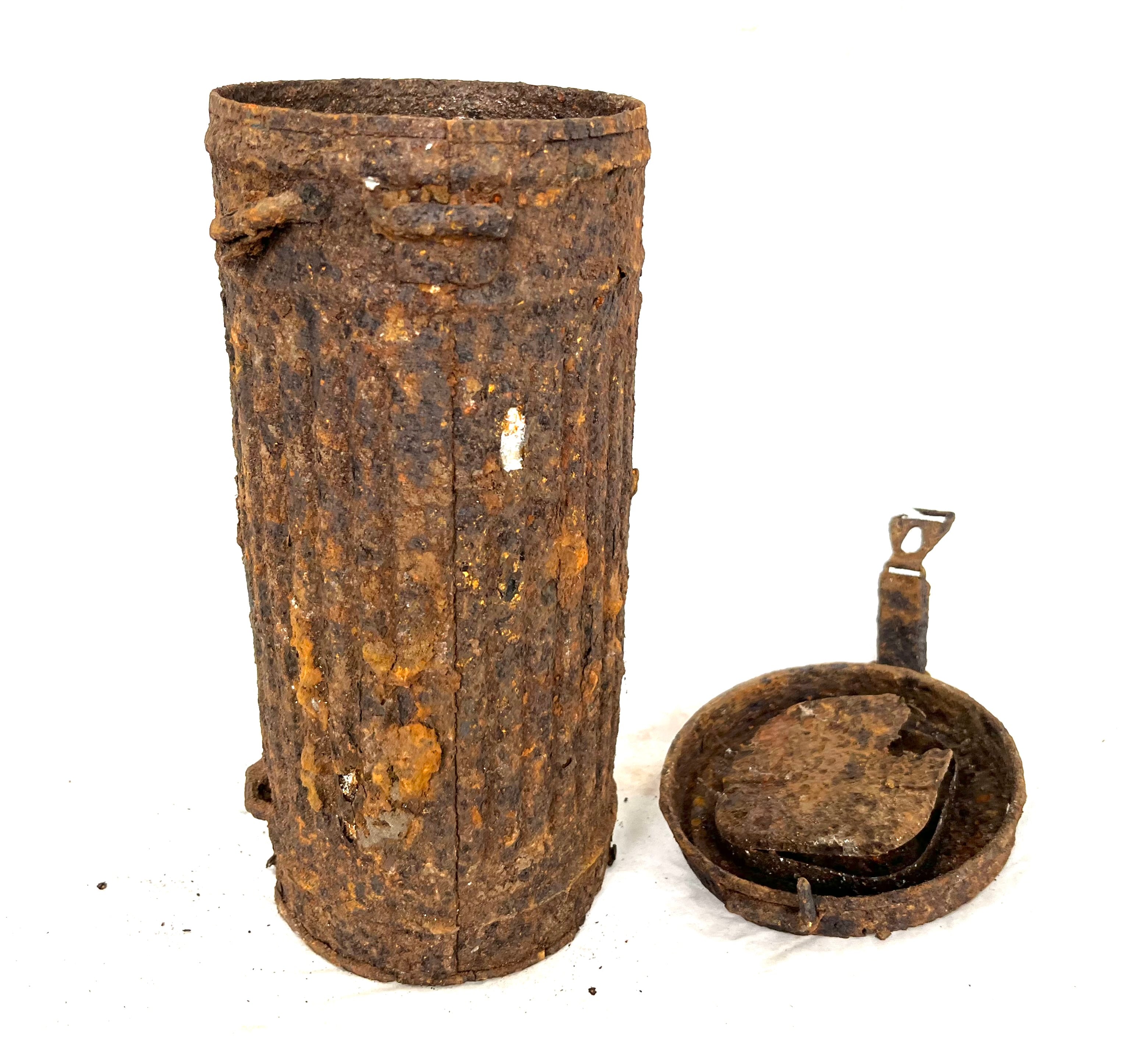 WW2 German Gas Mask Tin recovered from the Battle of Walcheren 1944 ...